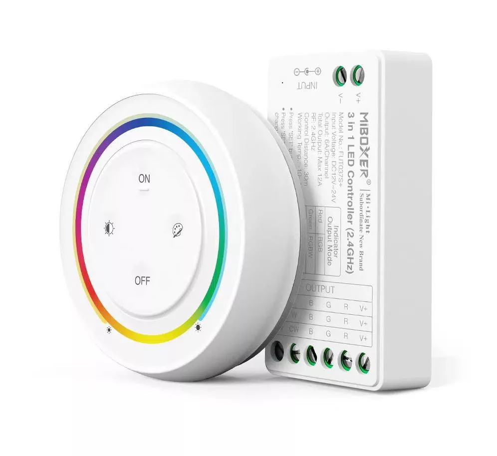 MiBoxer RGB Smart LED Vezérlő DC12-24V 12A Fehér Touch Mágne